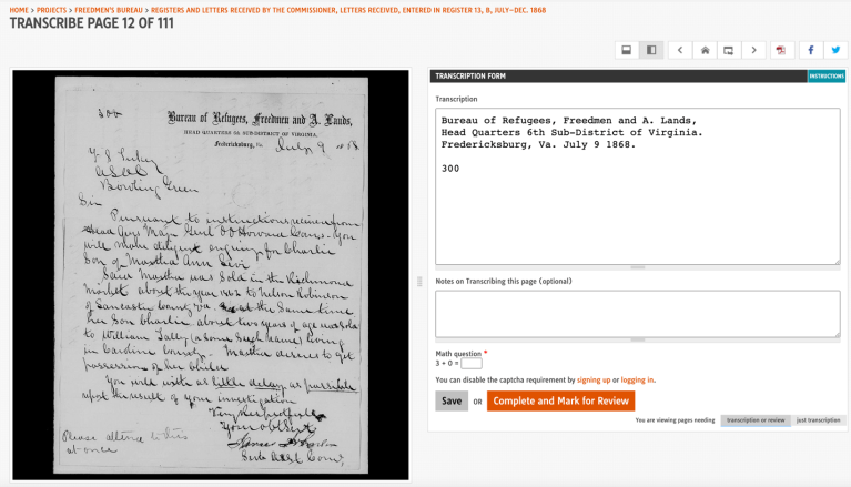 Smithsonian Transcription Center Review – The American Archivist ...