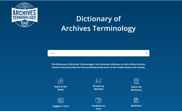 Dictionary of Archives Terminology – The American Archivist Reviews Portal